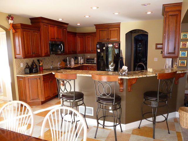 Stained Cherry Cabinets - Traditional - Kitchen - Philadelphia - by ...
