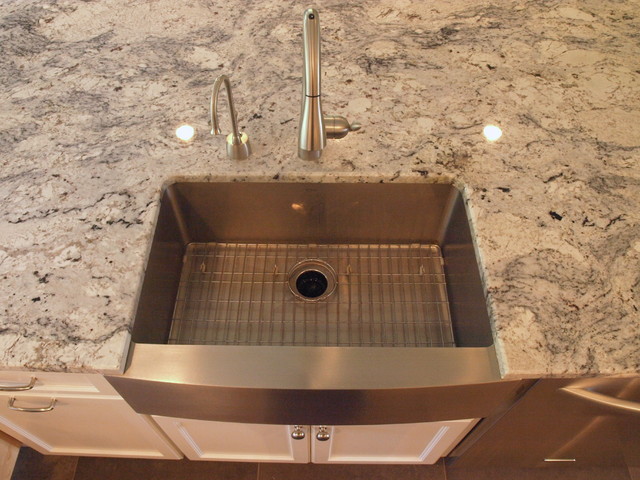 Stainless Steel Farm Sink - Transitional - Kitchen - New York - by ...