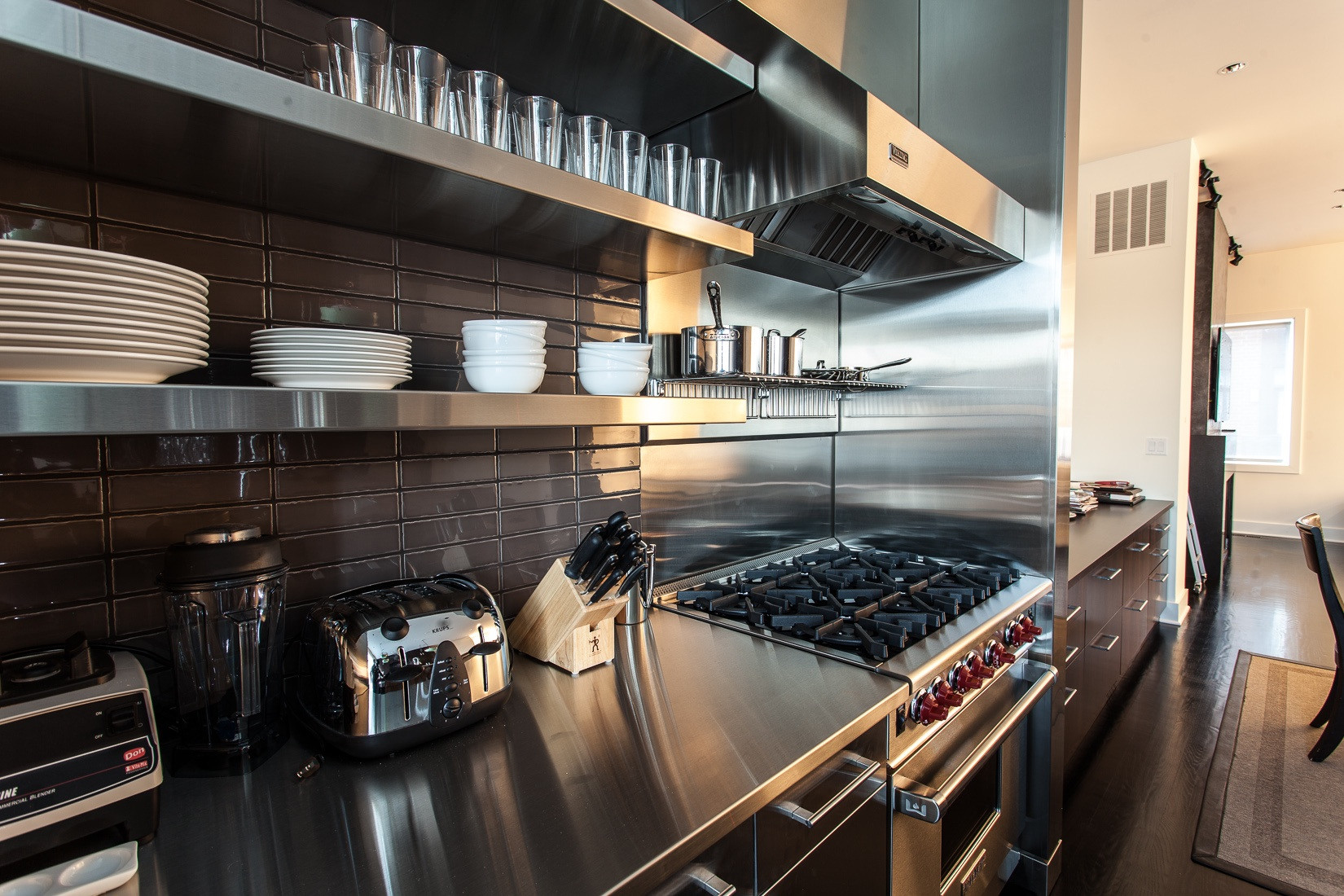 Ultra Modern Kitchen Stainless Steel Wood