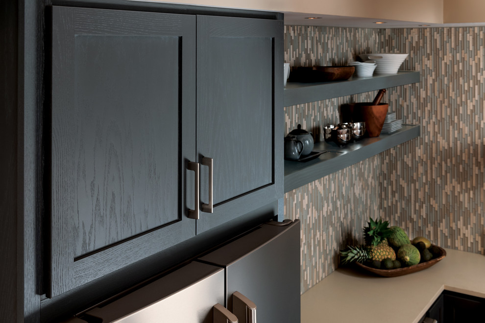 StarMark Cabinetry Kitchen with Gray Cabinets - Transitional - Kitchen ...