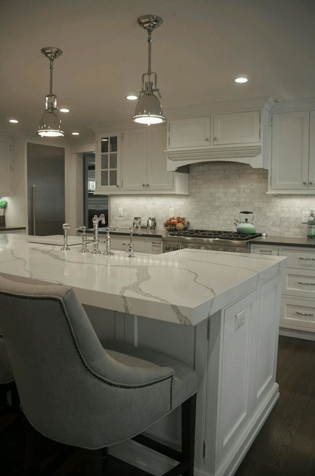 Statuary Teltos Quartz - Transitional - Kitchen - New York - by User ...