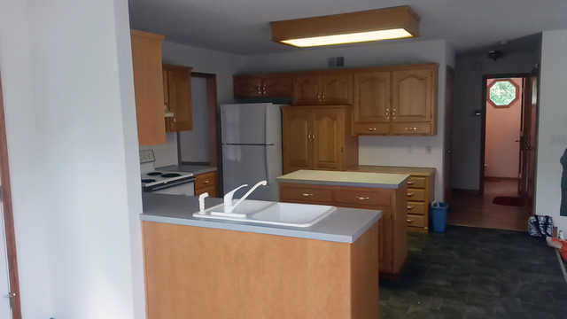 Stilwell Kitchen Remodel, 90s White Kitchen Transformed to Warm and ...