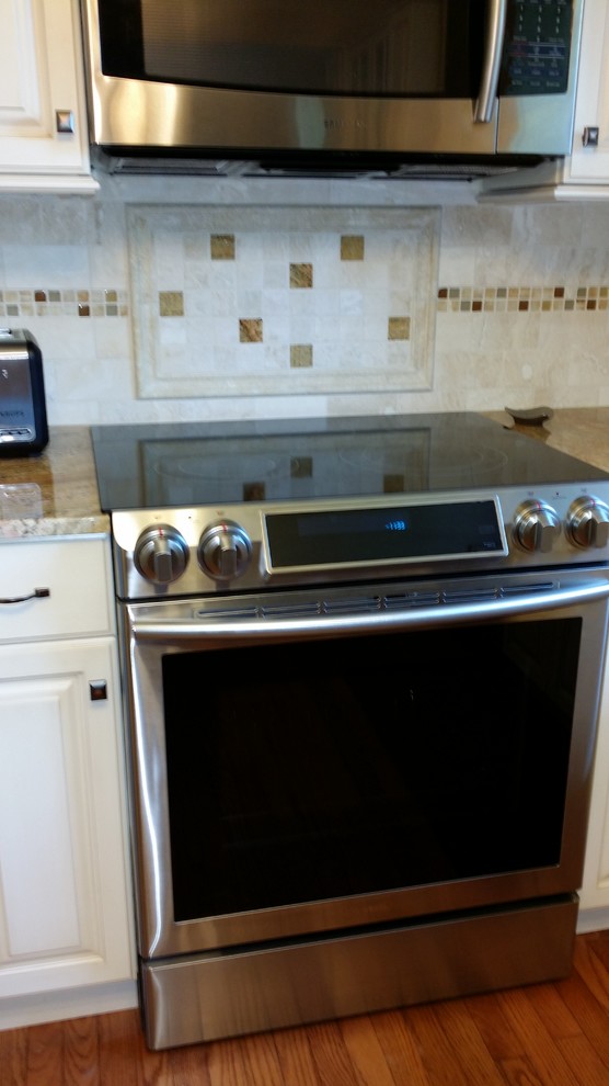 Stone Tile Backsplash Feature - Traditional - Kitchen - Baltimore - by JJM Services LLC | Houzz
