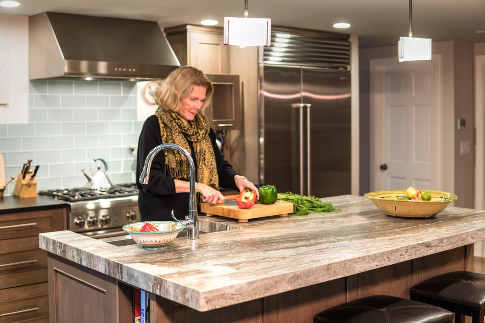 Storm Grey Kitchen - Craftsman - Kitchen - Boston - by White Wood ...