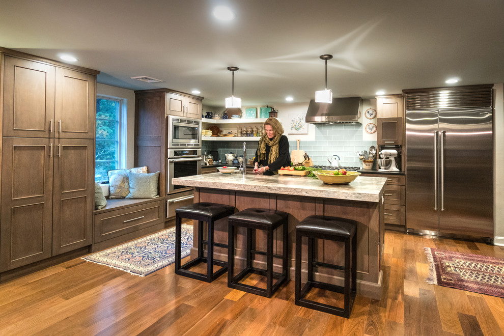 Storm Grey Kitchen - Craftsman - Kitchen - Boston - by White Wood ...