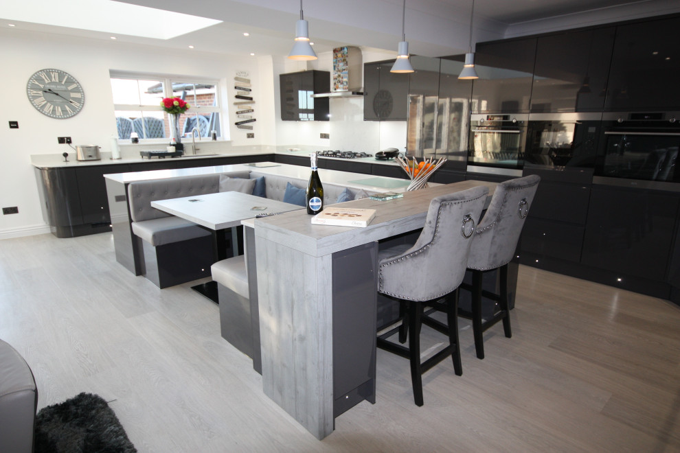 Strada Grey Gloss Kitchen - Modern - Kitchen - Kent - by Ream Kitchens ...