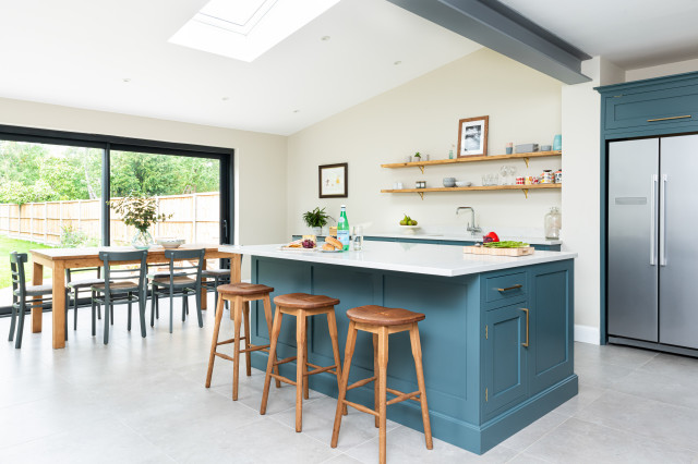 Stunning Blue/Grey Kitchen - Traditional - Kitchen - London - by ...