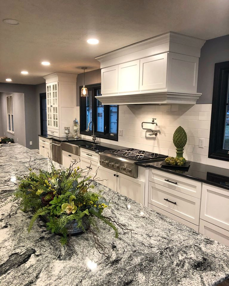 Stunning Granite Kitchen - Midcentury - Kitchen - Chicago - by Pyramid ...
