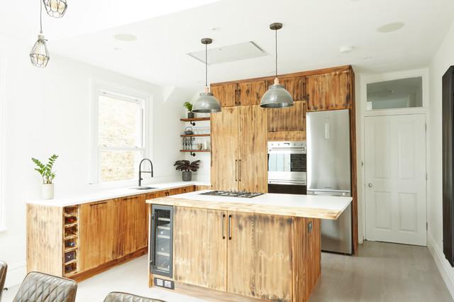 Stunning Industrial Loft Conversion & Extension - Industrial - Kitchen ...