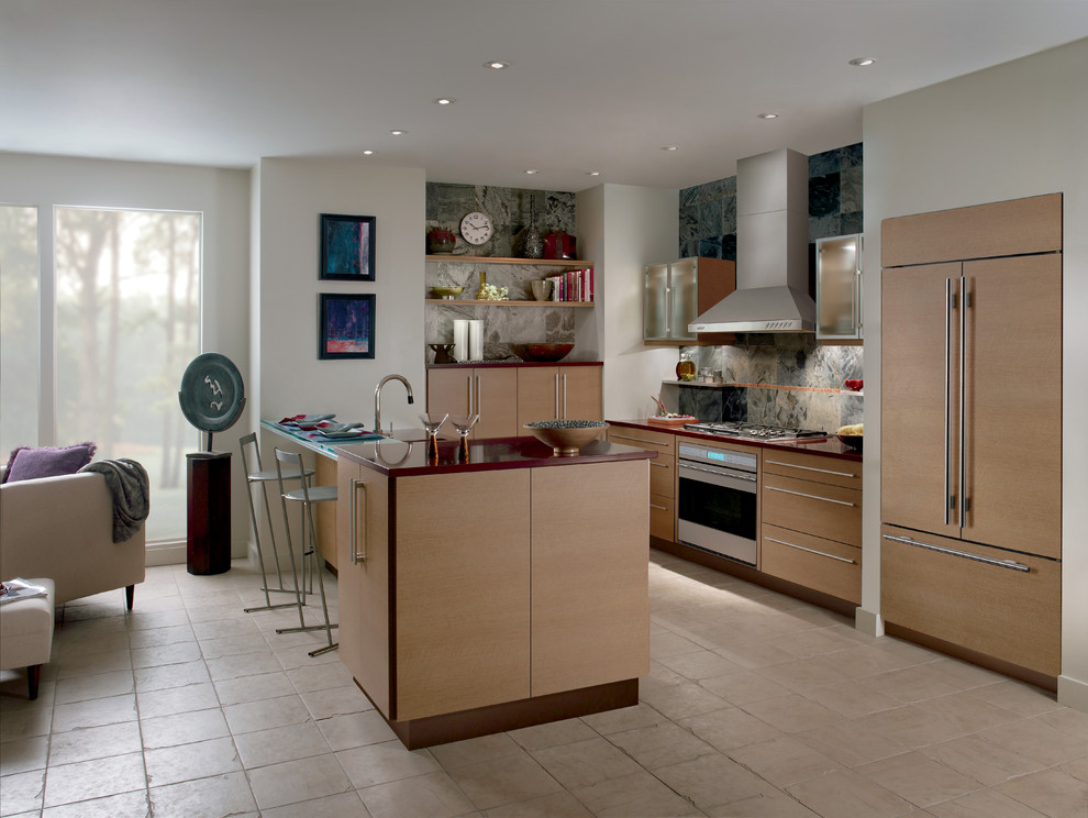 Sub-Zero & Wolf Kitchens - Contemporary - Kitchen - Los Angeles - by ...