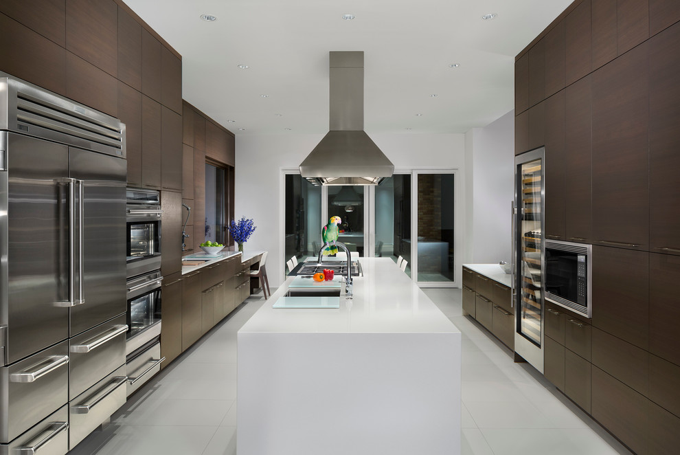 Sub-Zero / Wolf - Modern Kitchen (Walnut) - Modern - Kitchen - Chicago ...