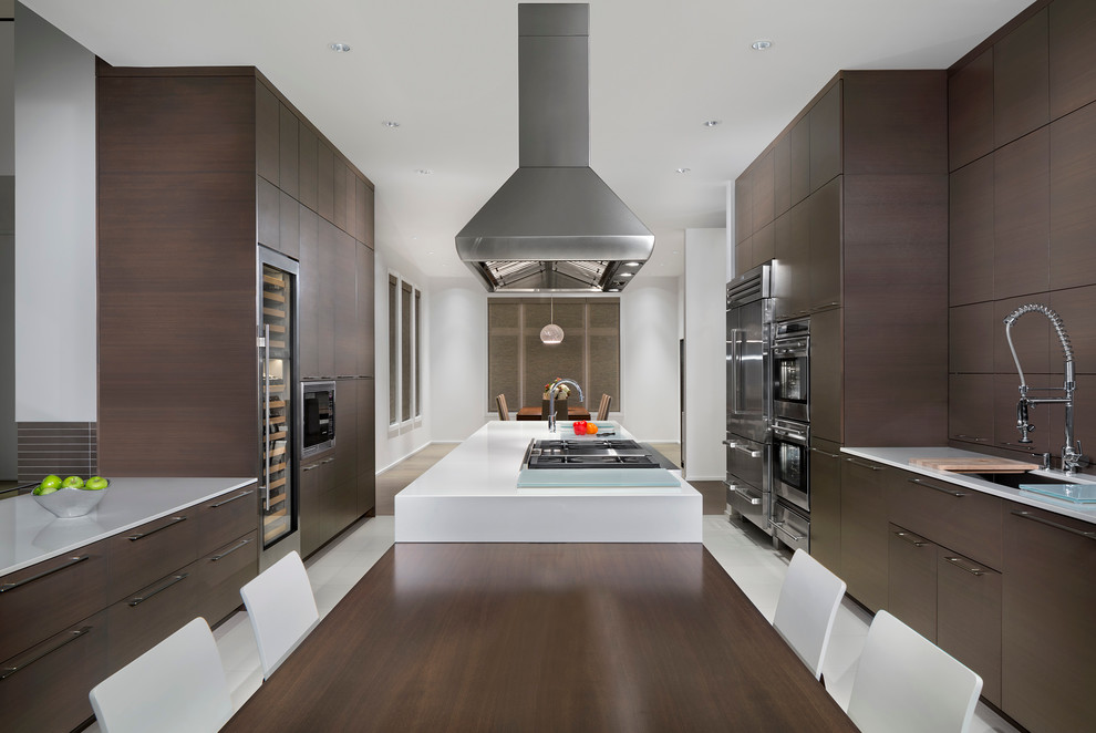 Sub-Zero / Wolf - Modern Kitchen (Walnut) - Modern - Kitchen - Chicago ...