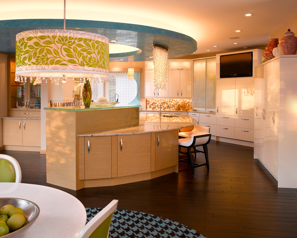 Suburban Contemporary with Blue Soffit - Contemporary - Kitchen - Other ...