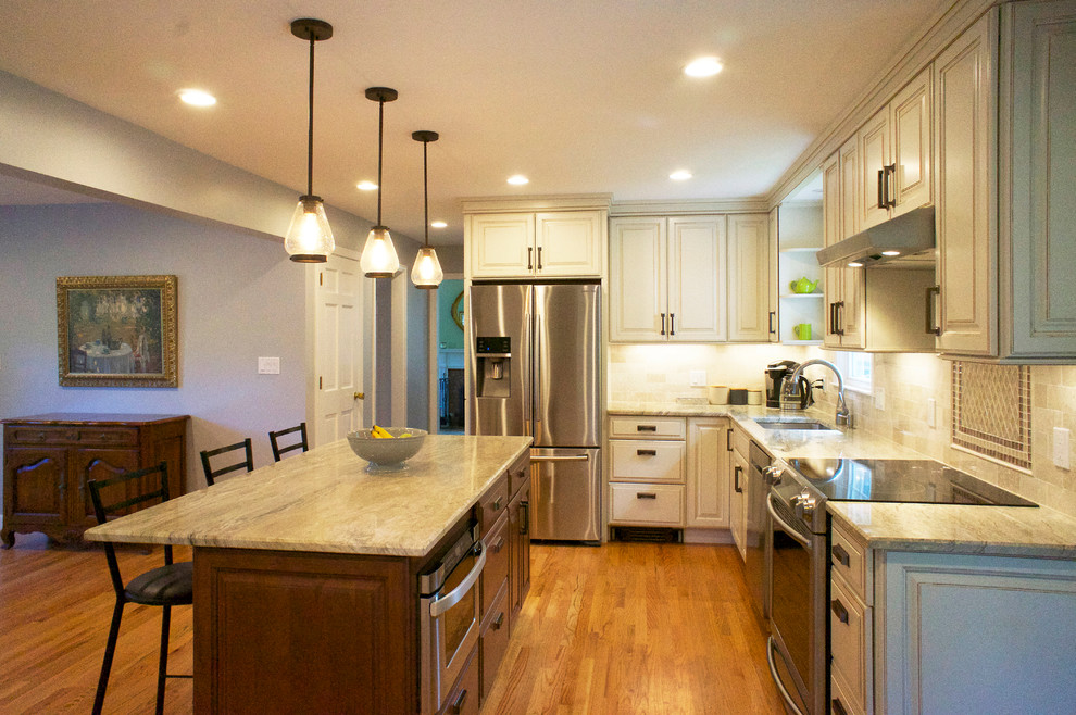 Suburban open concept - Traditional - Kitchen - Boston - by JAZ Design ...