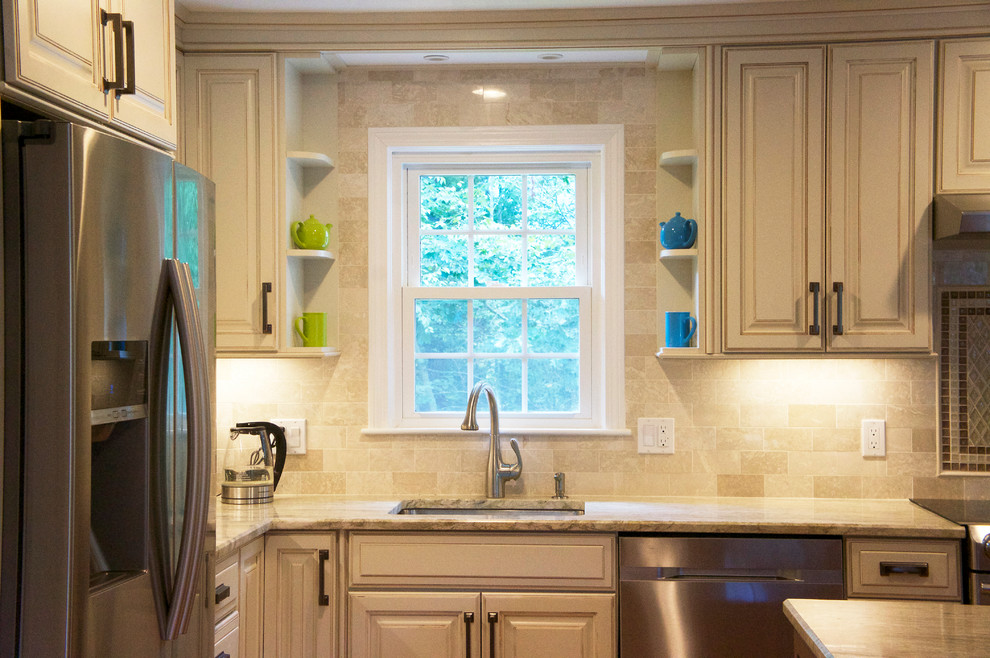 Suburban open concept - Traditional - Kitchen - Boston - by JAZ Design ...