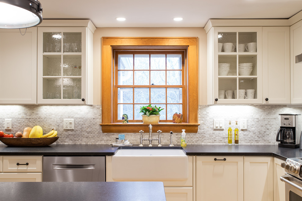 Sudbury Transitional Country Kitchen - Transitional - Kitchen - Boston ...