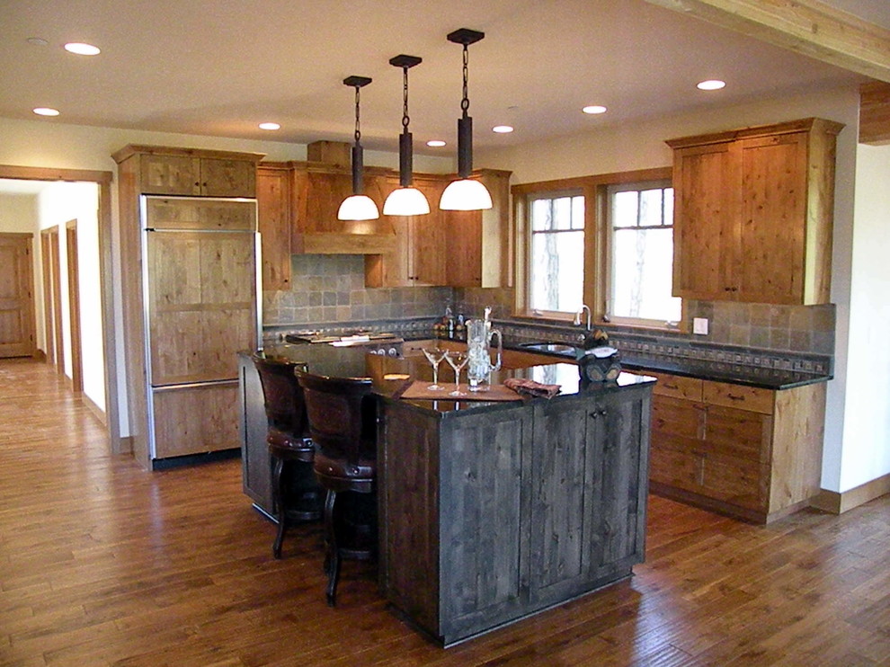 Suncadia Rope Rider Golf Course Lake front Home - Rustic - Kitchen ...