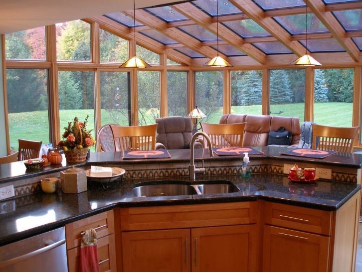 Sunroom & Kitchen - Traditional - Kitchen - Detroit - by Four Seasons ...