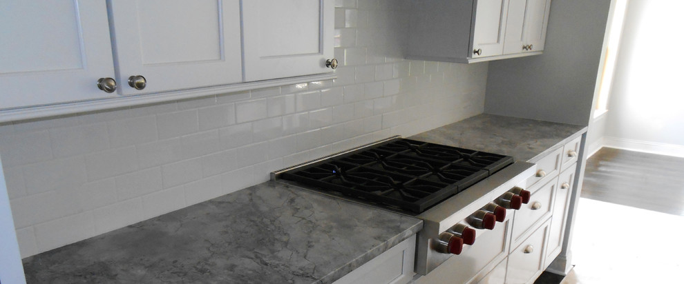 Super White Quartzite Countertop - Country - Kitchen - Philadelphia ...