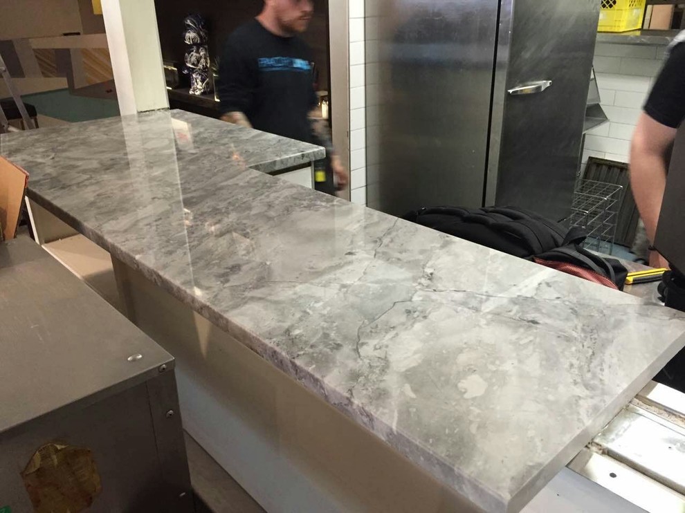 Super White Quartzite - Modern - Kitchen - Vancouver - by Houstone ...