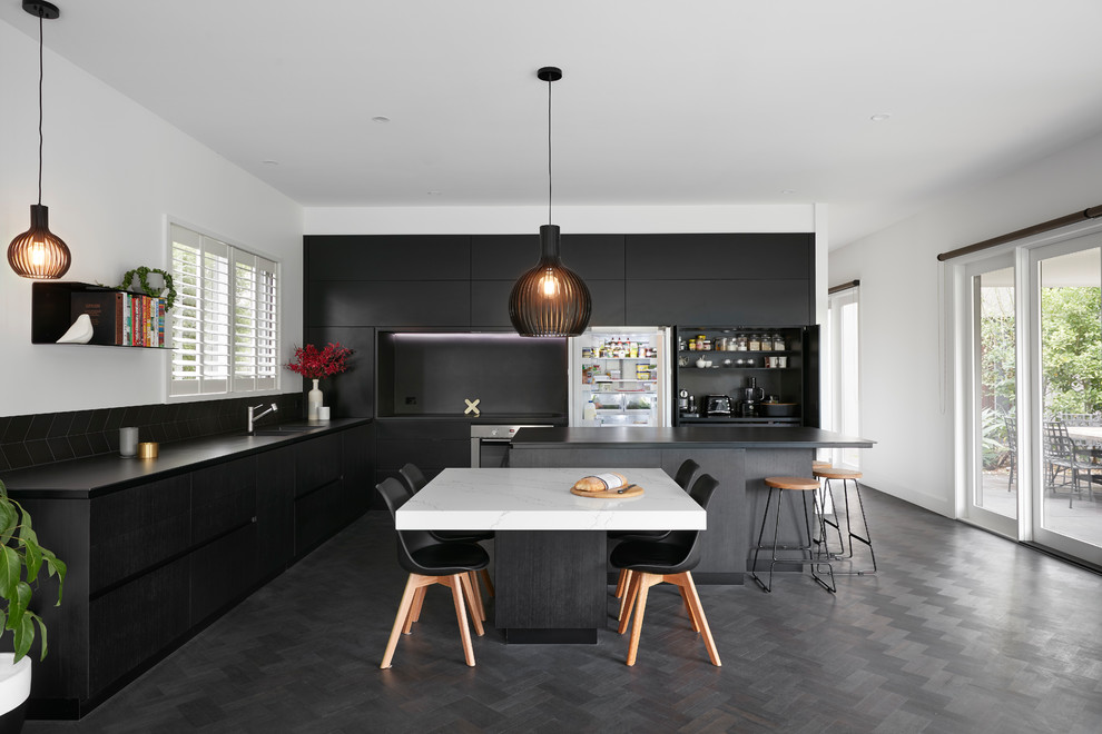 Tactile black kitchen - Contemporary - Kitchen - Melbourne - by ...