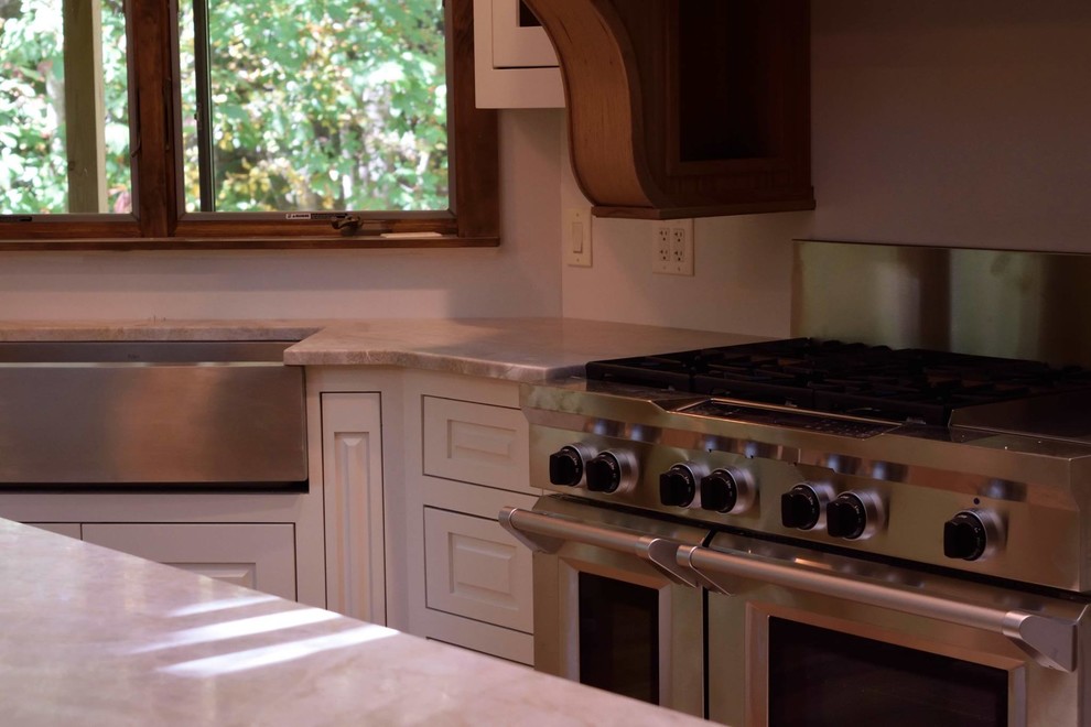 Taj Mahal Leathered Quartzite Kitchen - Traditional - Kitchen - Other ...