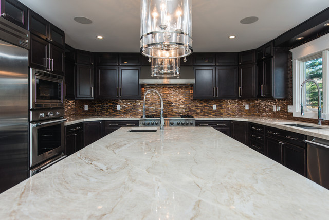 Taj Mahal Quartzite in a Contemporary Kitchen - Contemporary - Kitchen ...