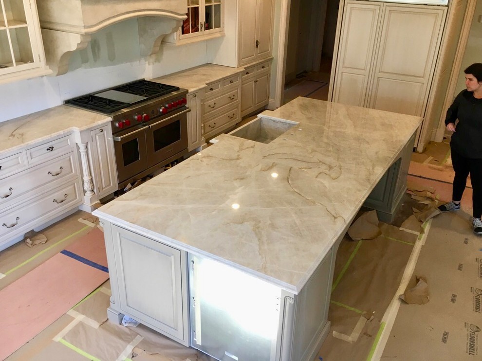 Taj Mahal Quartzite Kitchen - Traditional - Kitchen - Baltimore - by ...
