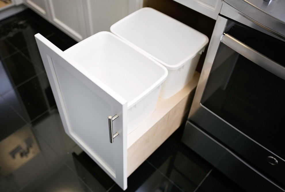 Tall Garbage Pull Out - Traditional - Kitchen - New York - by Nadler ...