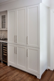 Tall Nordic White Pantries - Transitional - Kitchen - Houston - by ...