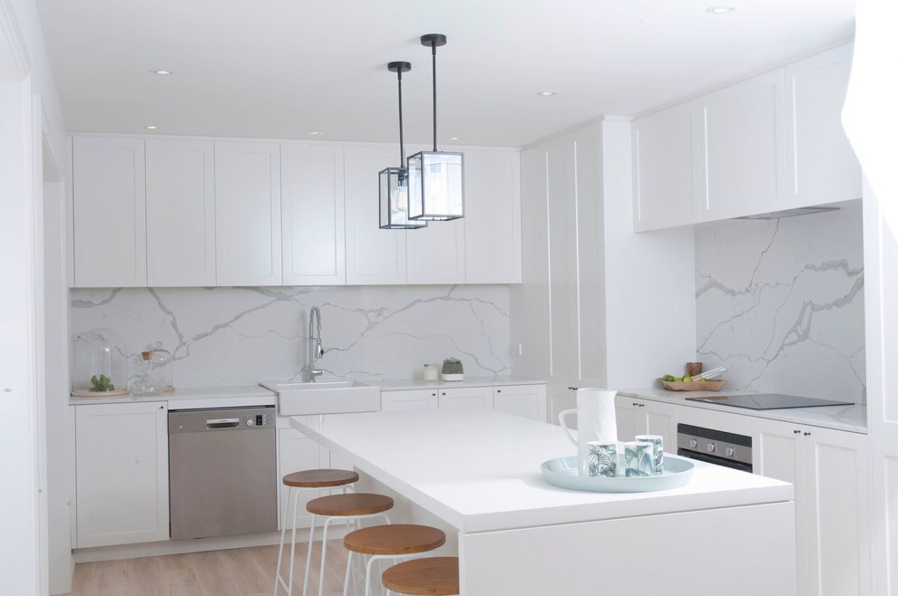 Talostone Calacatta Gold + Arctic White - Beecroft project ...