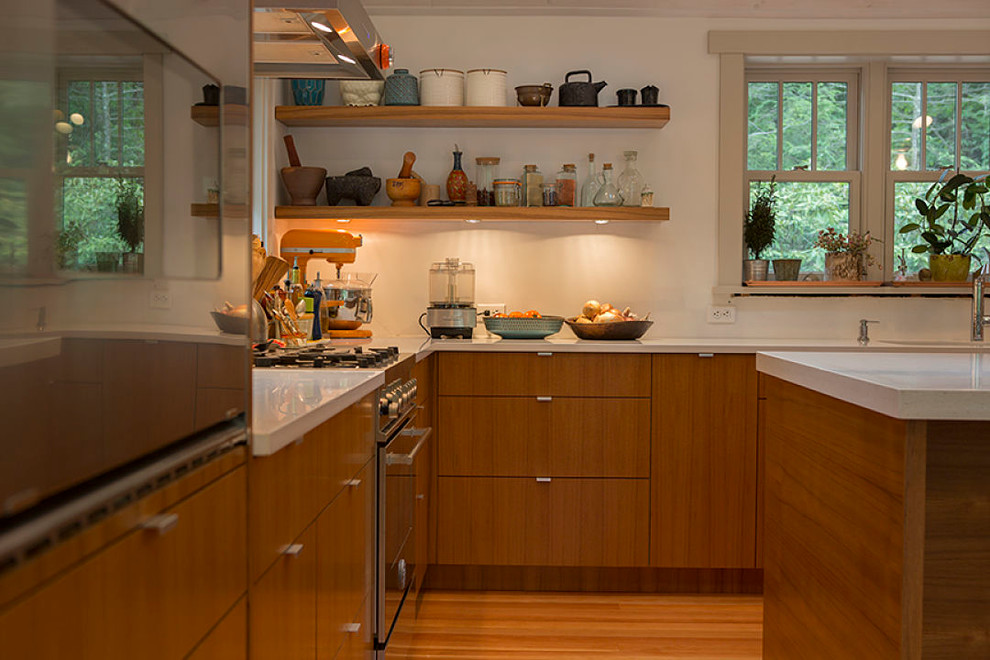 Teak IKEA Kitchen - Contemporary - Kitchen - New York - by Semihandmade ...