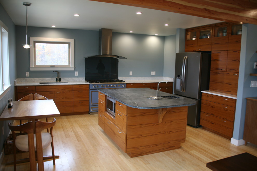 Teak Kitchen - horizontal grain - Modern - Kitchen - New York - by ...