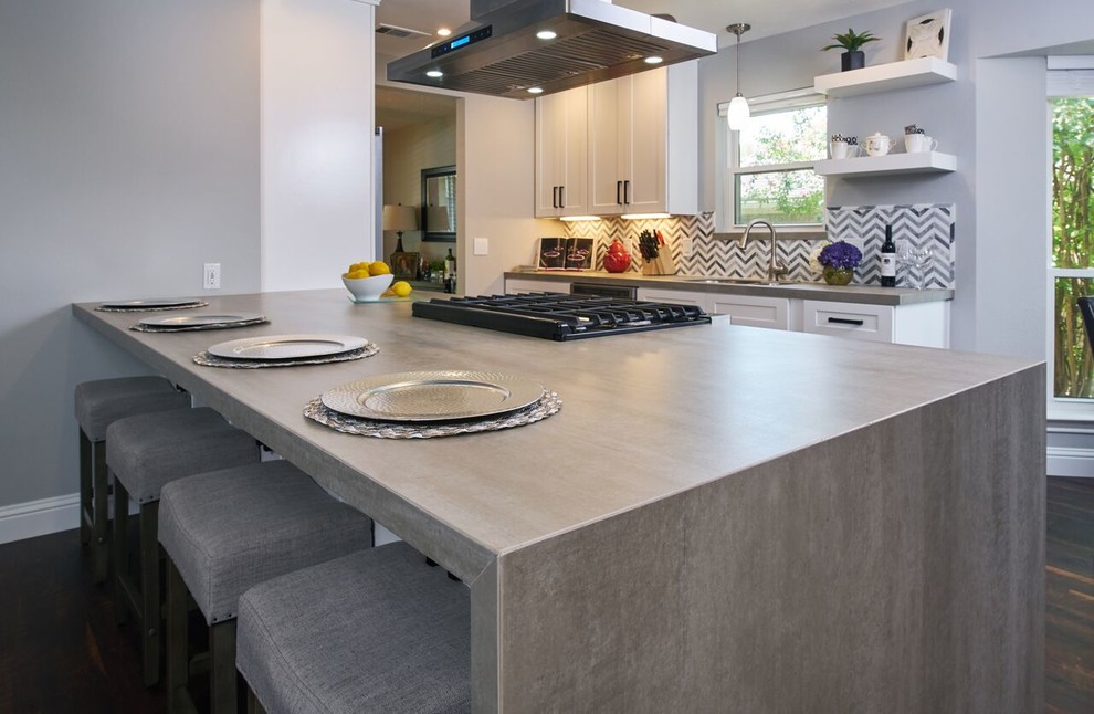 Techlam Top porcelain Blaze Grey kitchen - Transitional - Kitchen - Dallas - by Levantina USA ...