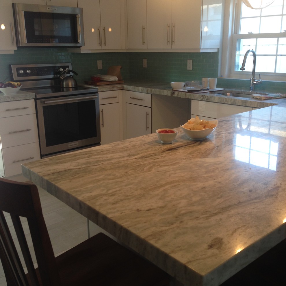 Terra Bianca - Beach Style - Kitchen - New York - by Elite Stone ...