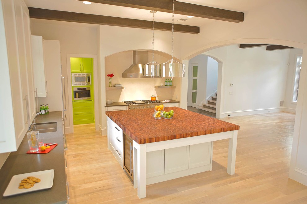 Texas Mesquite End Grain Island Top - Transitional - Kitchen - Dallas ...