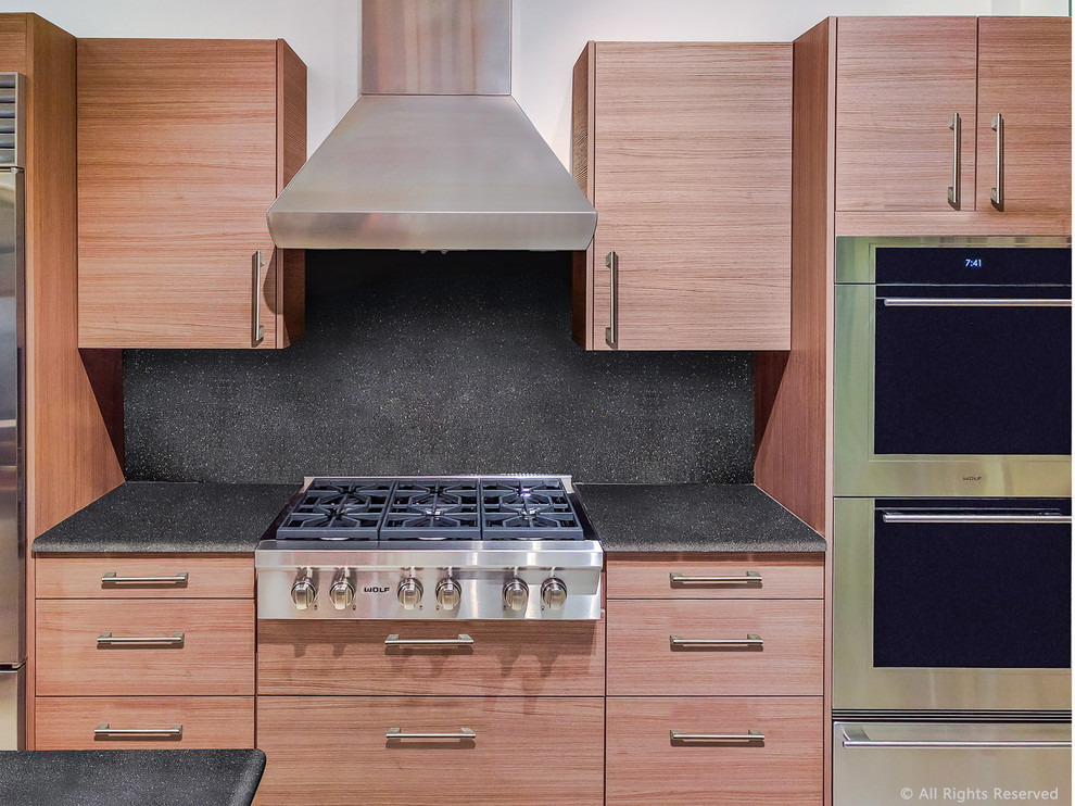 Textured Cabinets With Wolf Appliances - Modern - Kitchen - Los Angeles ...