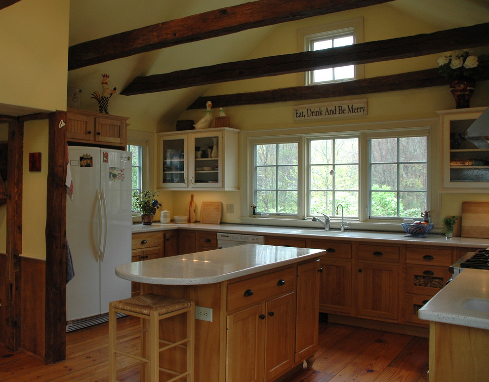 The Joshua Hersey House c. 1756 - finished kitchen - Traditional ...