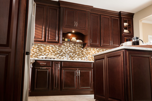 The rich look of Cherry, for a home on a budget - Traditional - Kitchen ...