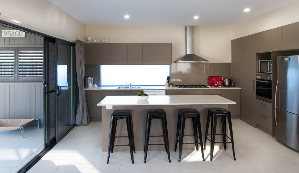 There is a galley style kitchen with large walk-in pantry and 90cm gas ...