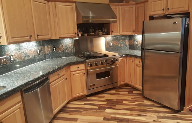 Thick Chiseled Edge Kitchen Countertops - Rustic - Kitchen - Denver ...