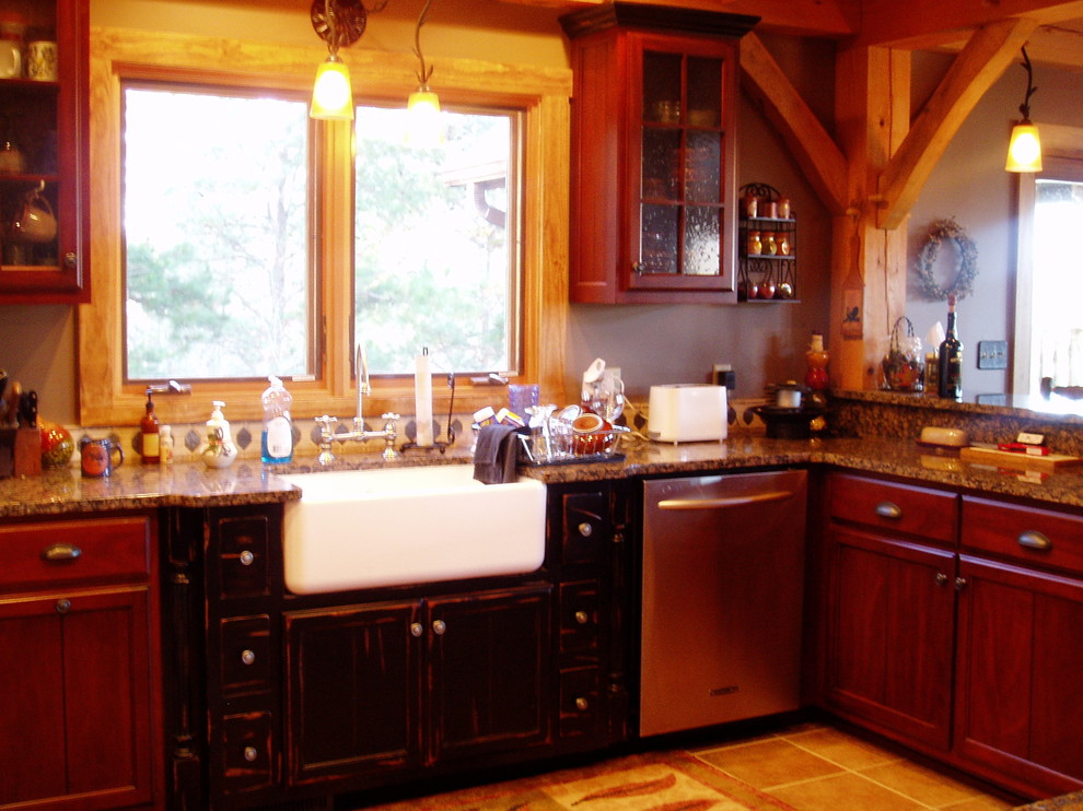 Timber frame kitchen designs - Traditional - Kitchen - Denver - by ...