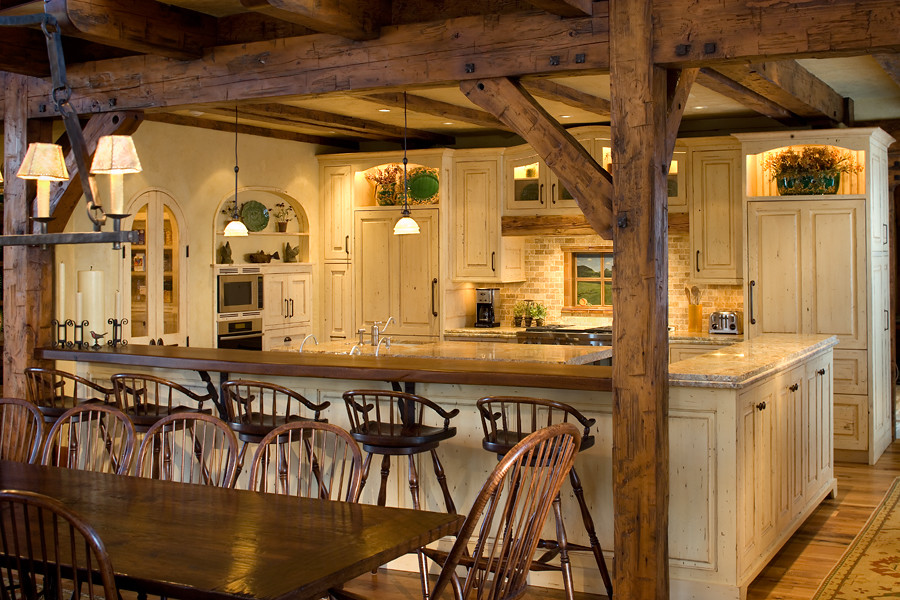 Timber Frame Kitchen - Rustic - Kitchen - Denver - by Robert Hawkins ...