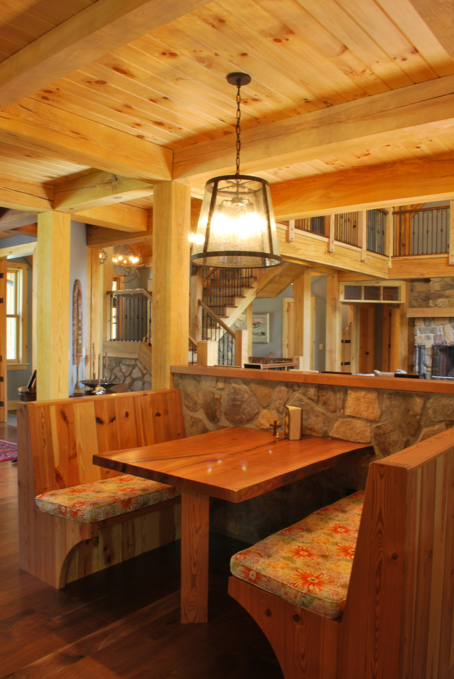 Timber Frame Lodge on the River - Kitchen - Cleveland - by George ...