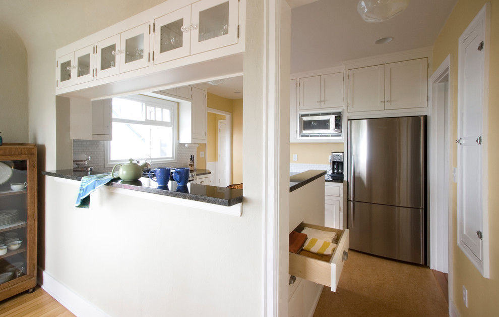 Tiny Traditional view from Dining Room - Transitional - Kitchen ...