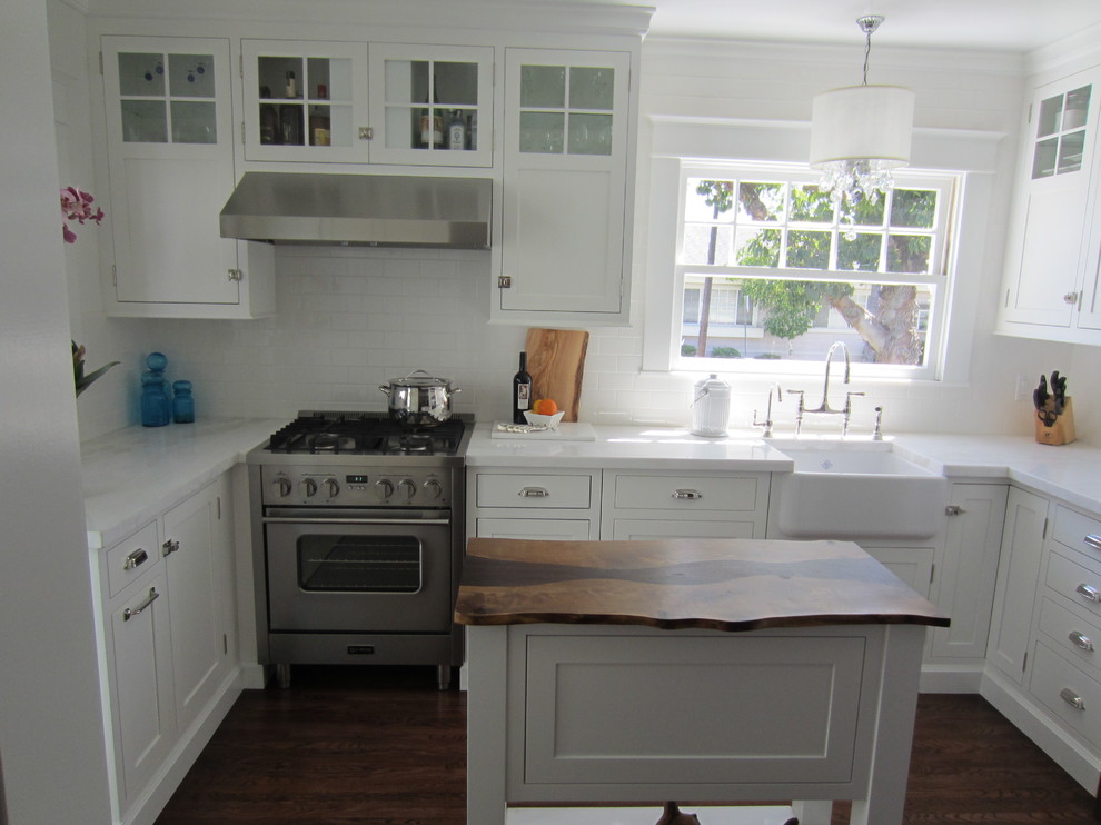 Tiny white kitchen - Traditional - Kitchen - Los Angeles - by User | Houzz