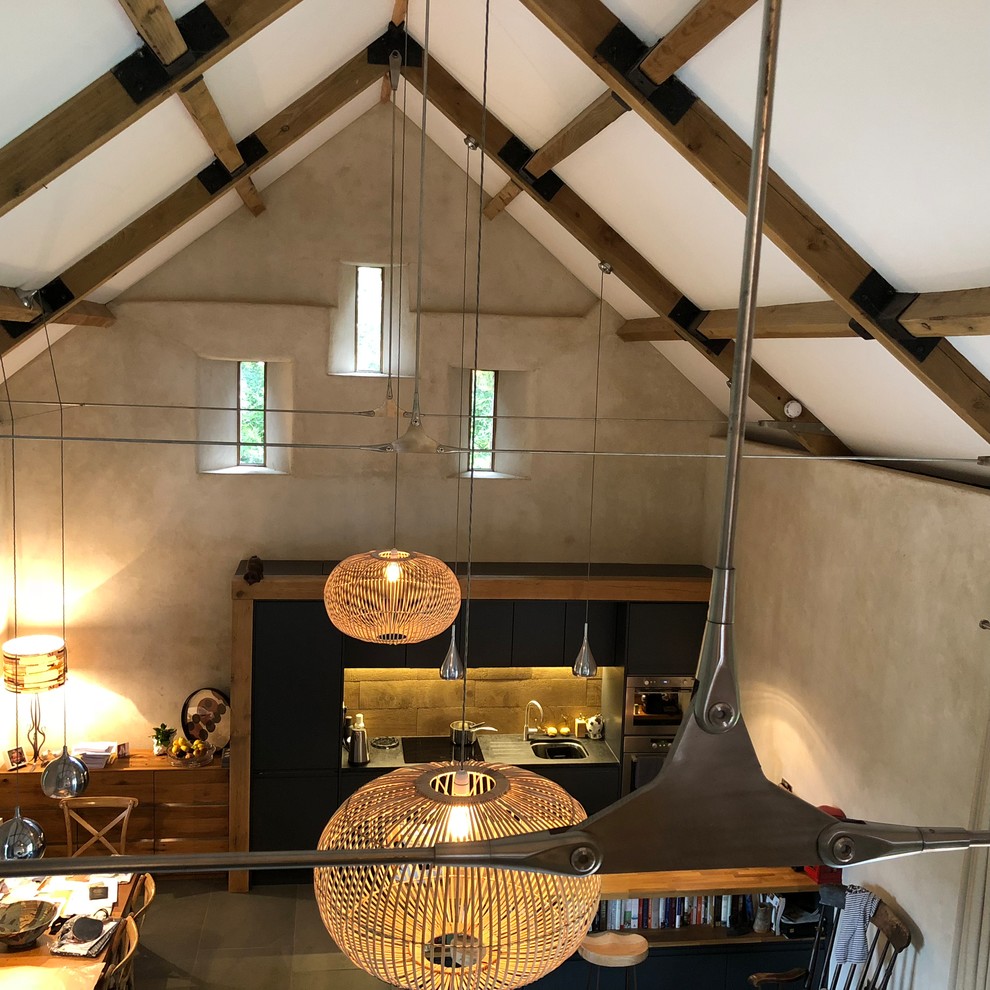 Togford Barn - conversion from threshing barn - Contemporary - Kitchen ...