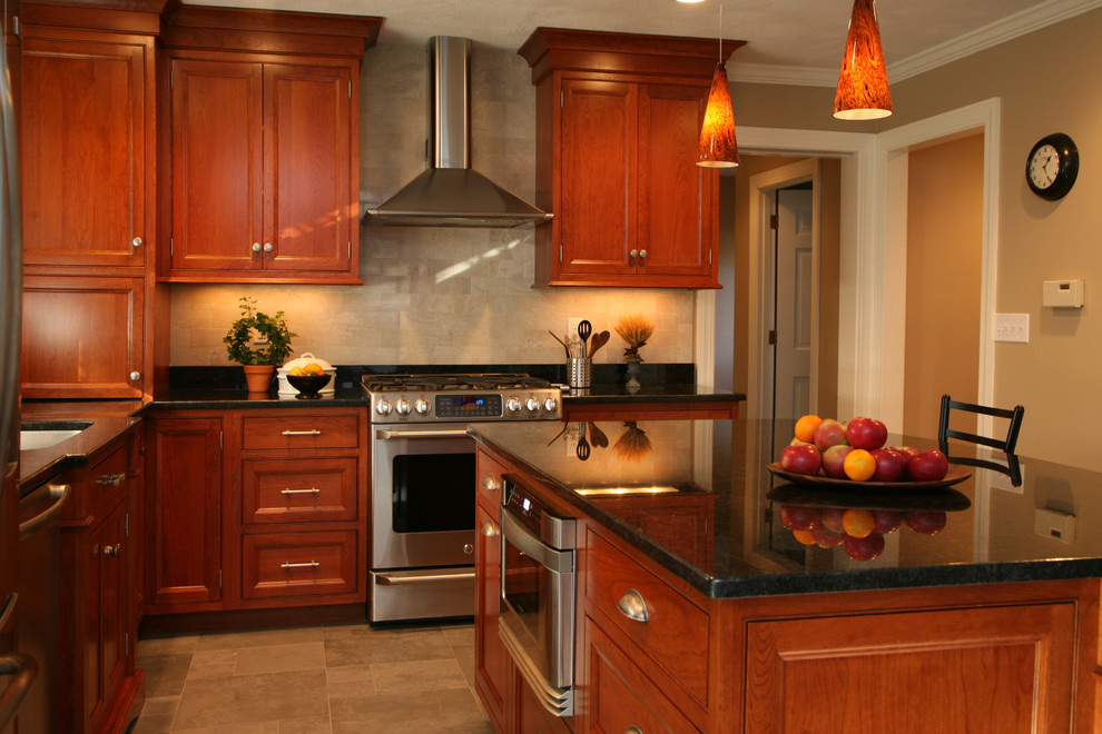 Traditional Cherry Kitchen - Traditional - Kitchen - Boston - by ...