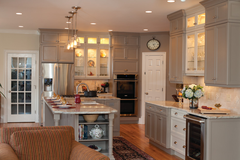 Traditional Kitchen in Maple, Beach White and Stone - Traditional - Kitchen - Raleigh - by ...