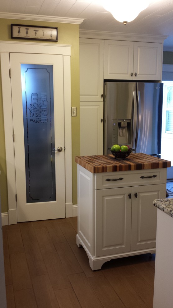 Traditional Kitchen with Decorative Pantry Door - Traditional - Kitchen ...